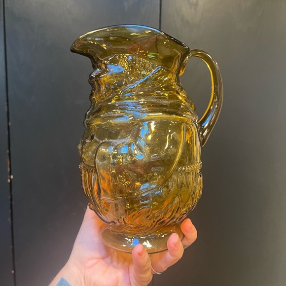 Vintage | Kitchen | Vintage Friar Tuck Monk Amber Glass Pitcher | Poshmark